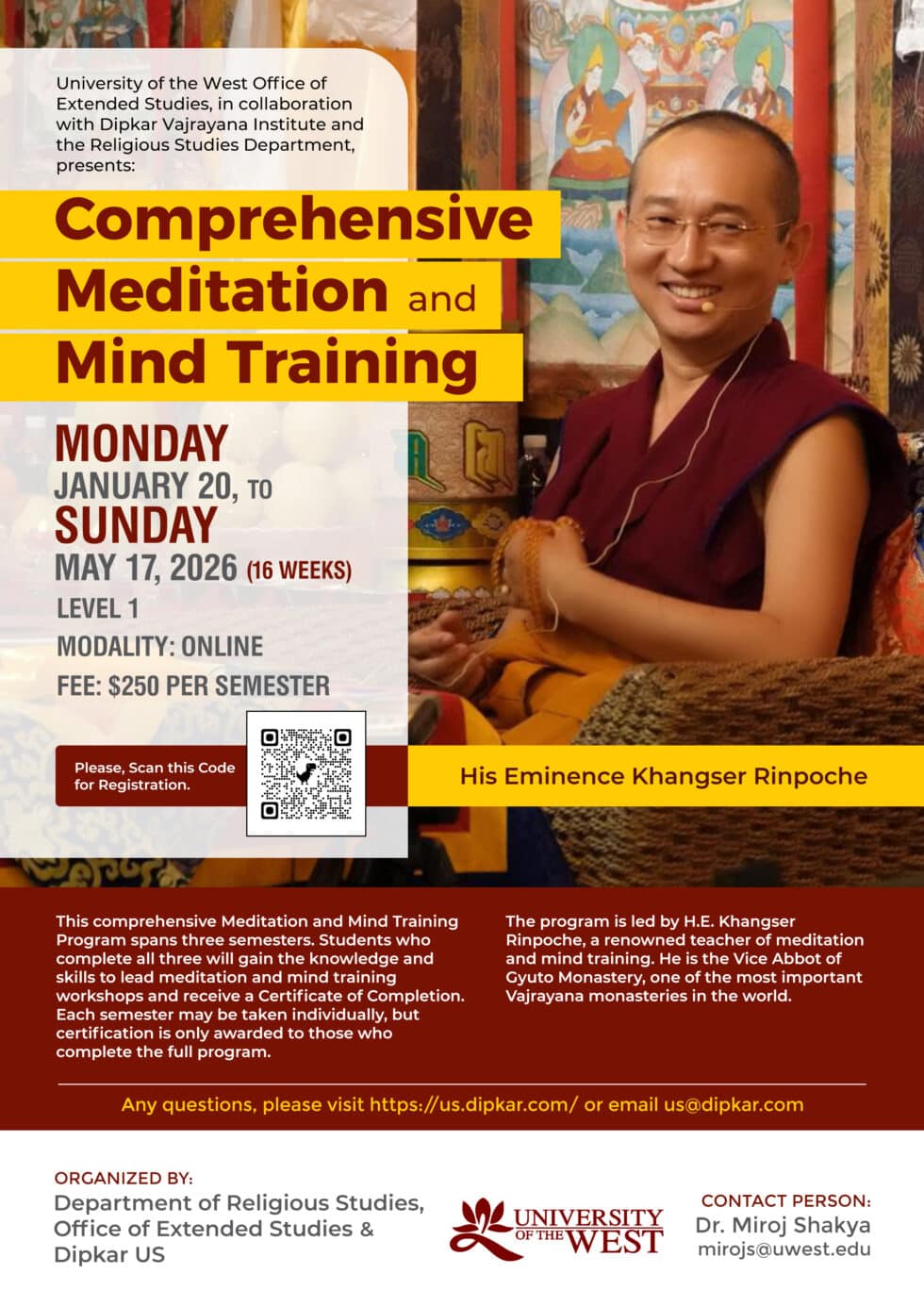 Comprehensive Meditation and Mind Training - University of the West